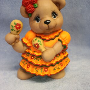 Hispanic Bear Set, Ceramic Bear Set, Hand-painted Mexican Bears ...