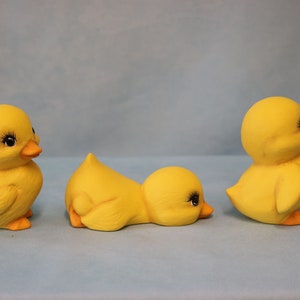 Ceramic Ducklings, Hand Painted Yellow Ducklings, Decorative Duck ...