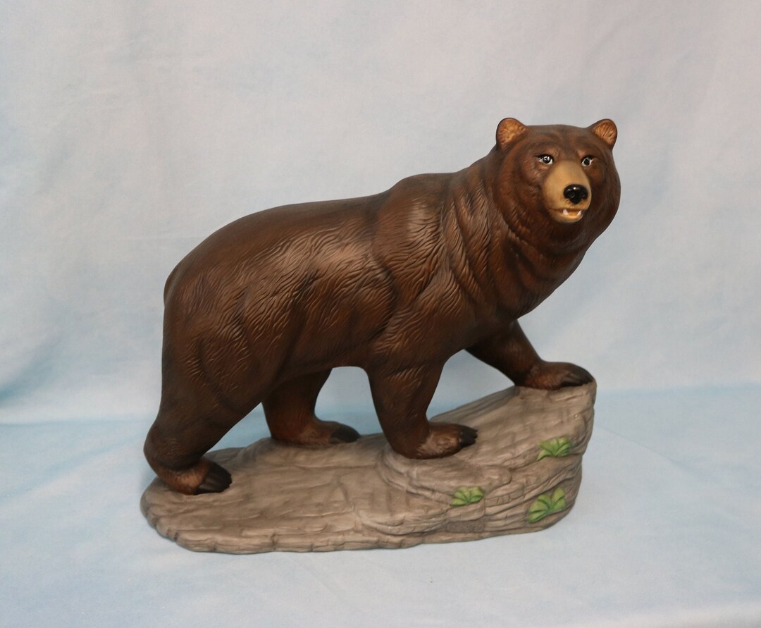 Keepsake Bear Decor, Realistic Bear Ceramic, Wilderness Bear, Brown ...
