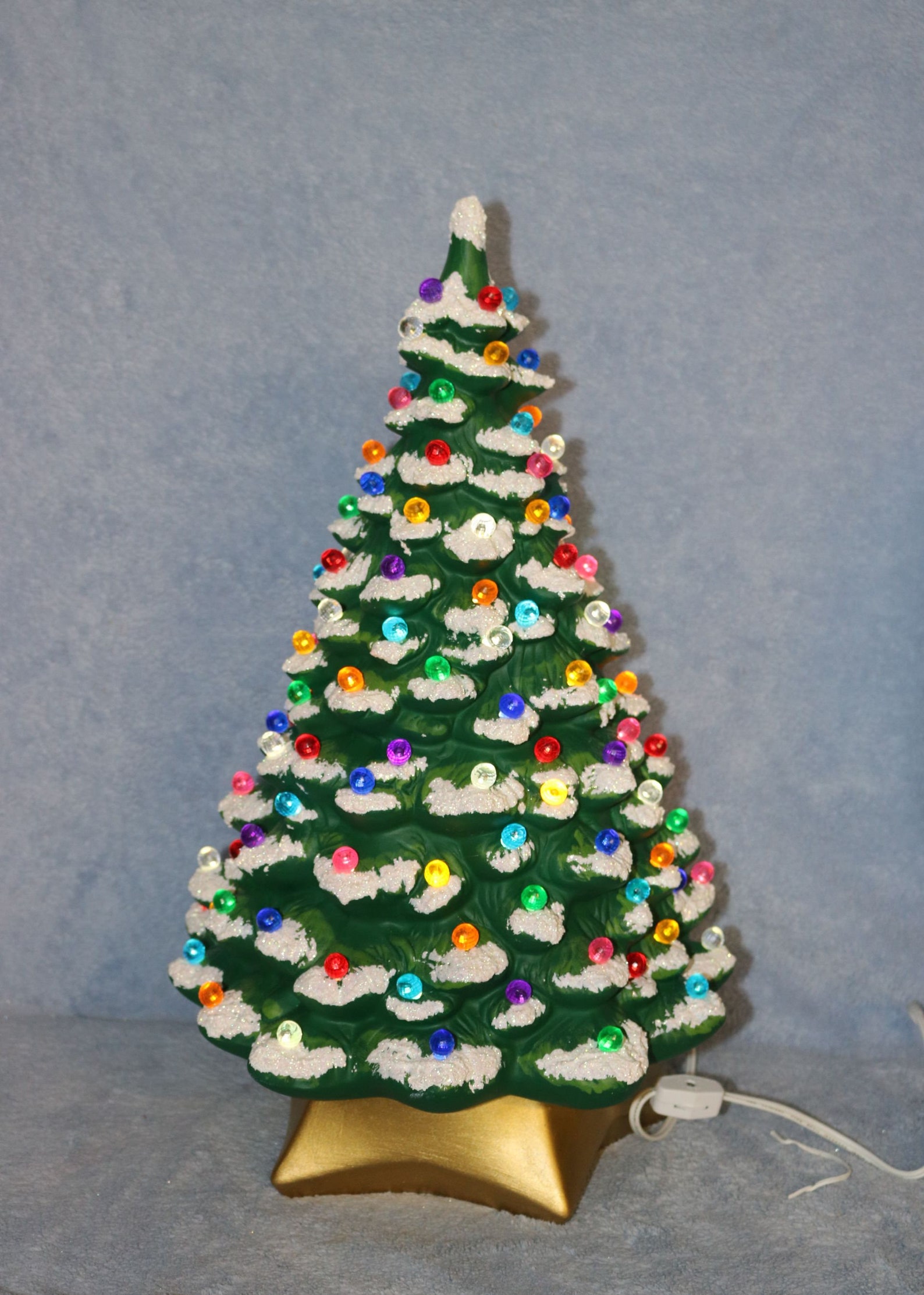 Lighted Christmas Tree Ceramic Lighted Tree Tree With Multi - Etsy