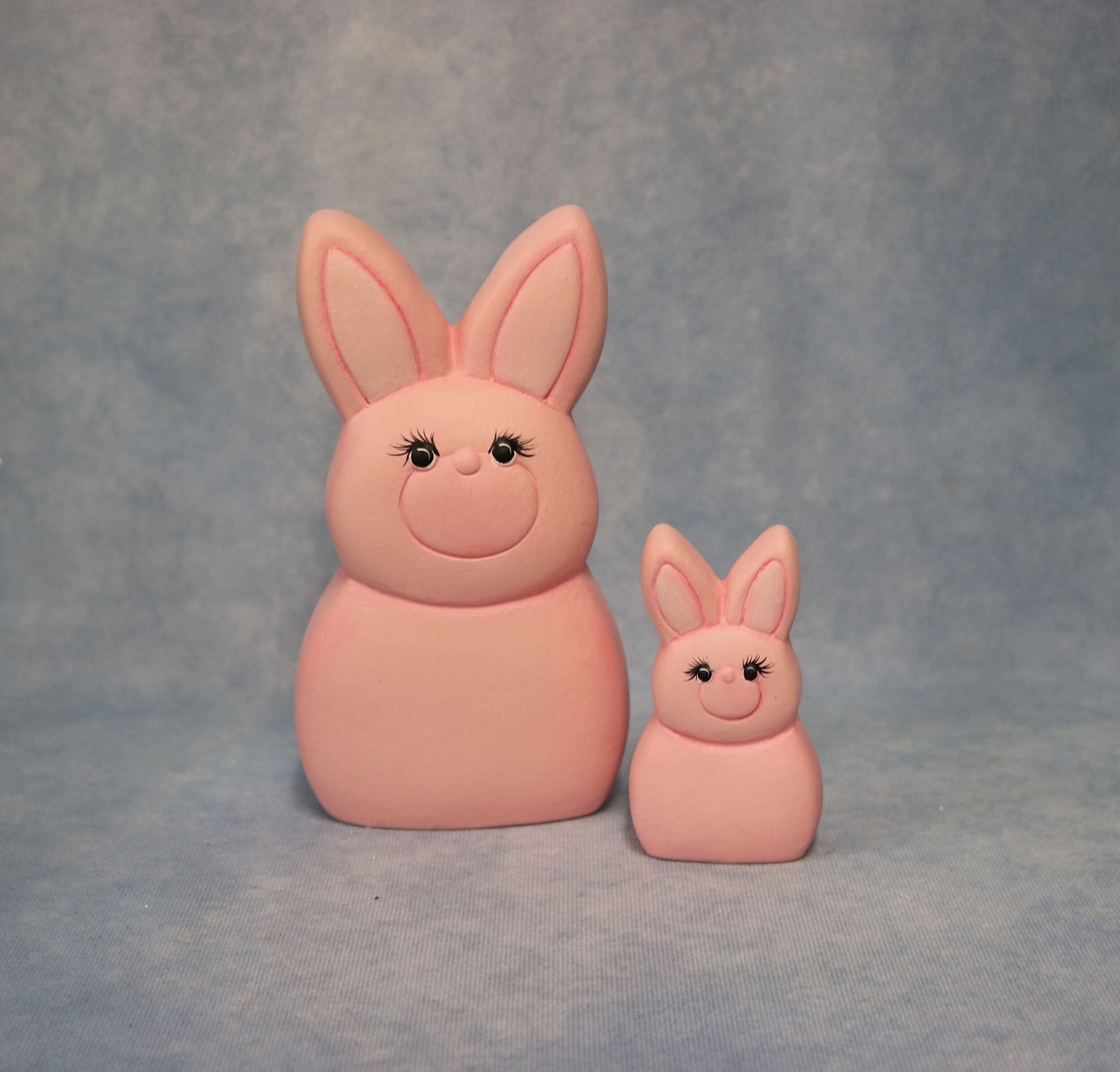 Hand-painted Ceramic Peep Bunnies: Easter Decor - Etsy