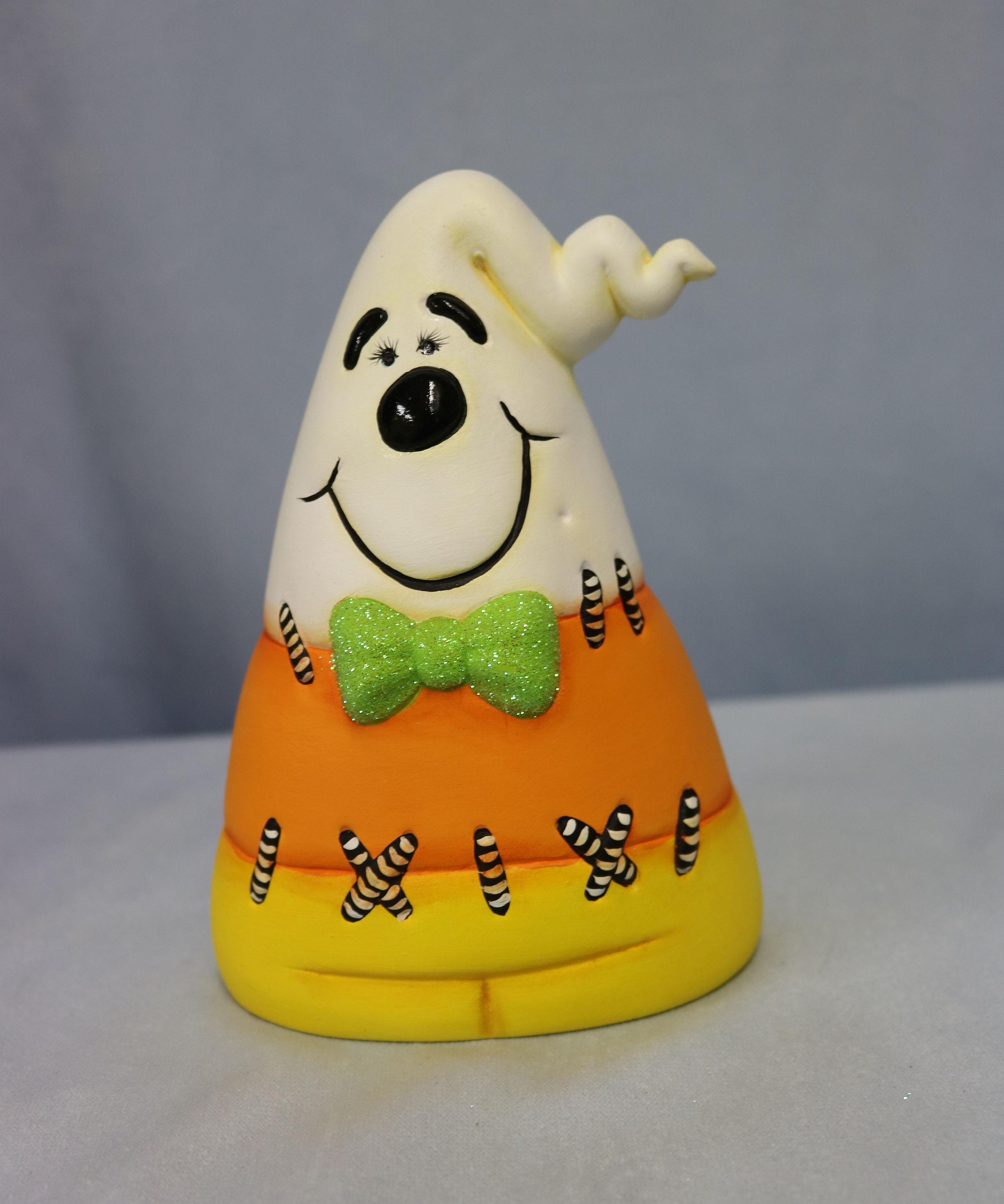 Hand-painted Ceramic Candy Corn With Faces: Halloween Decor - Etsy