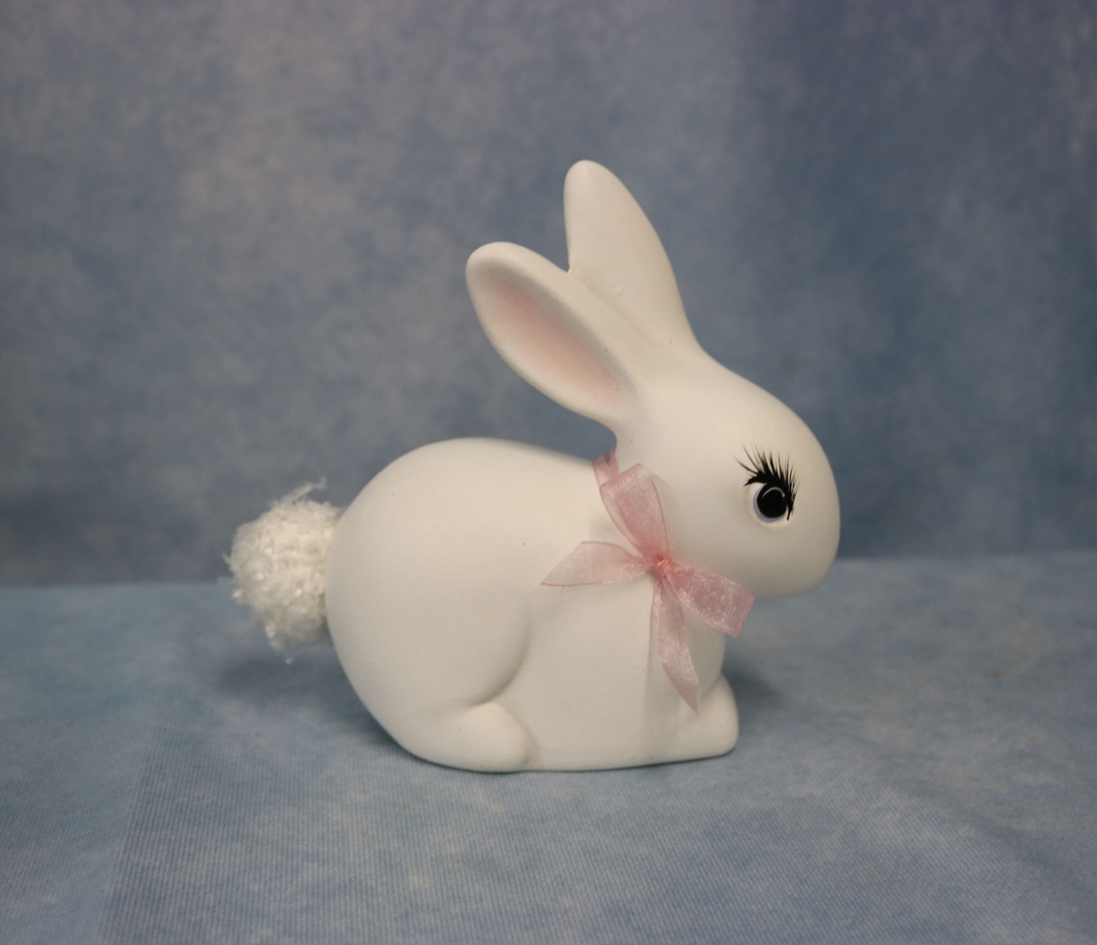 White Rabbit Ceramic Little Ceramic Bunny Hand Painted - Etsy