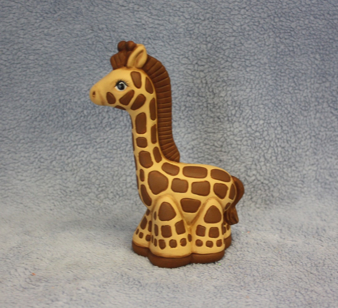 Ceramic Giraffe, Miniature Giraffe, Spotted Giraffe, Hand Painted Giraffe, Giraffe Gift, African ...
