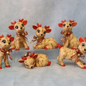 Hand-painted Ceramic Christmas Reindeer: Kimple Softee Deer - Etsy