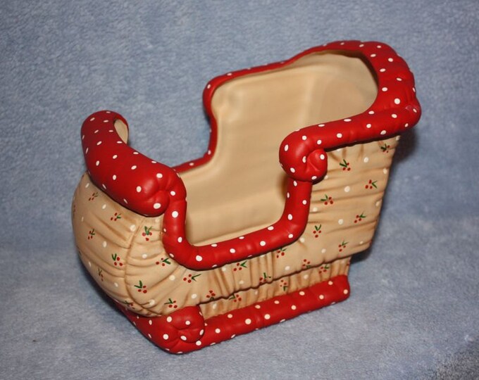 Ceramic Sleigh Hand Painted Softy Sleigh Stuffed Sleigh | Etsy