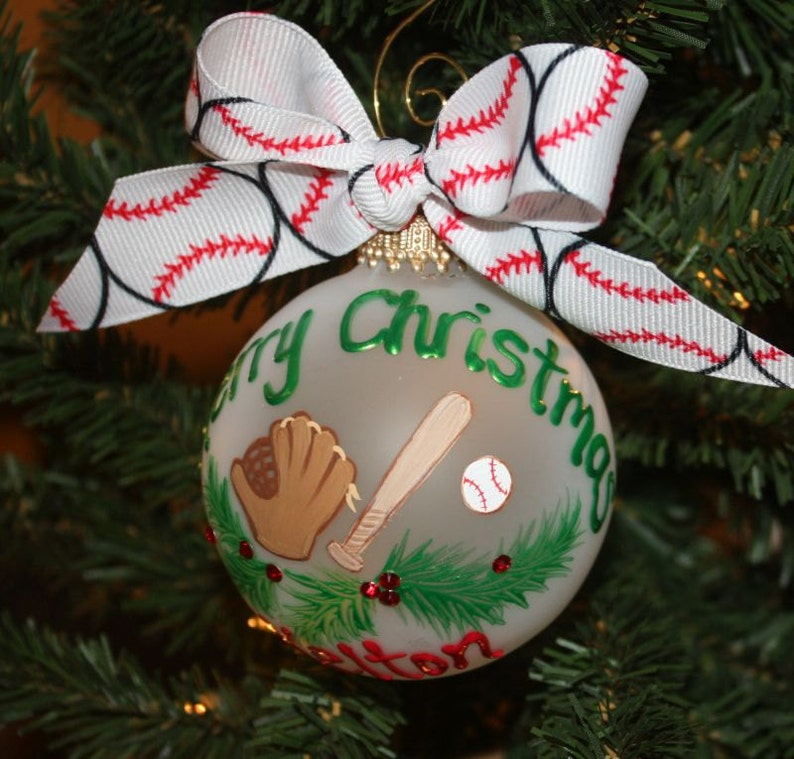Personalized Baseball Ornament Baseball Custom Ornament Made - Etsy