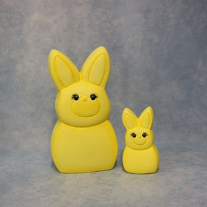 Hand-painted Ceramic Peep Bunnies: Easter Decor - Etsy