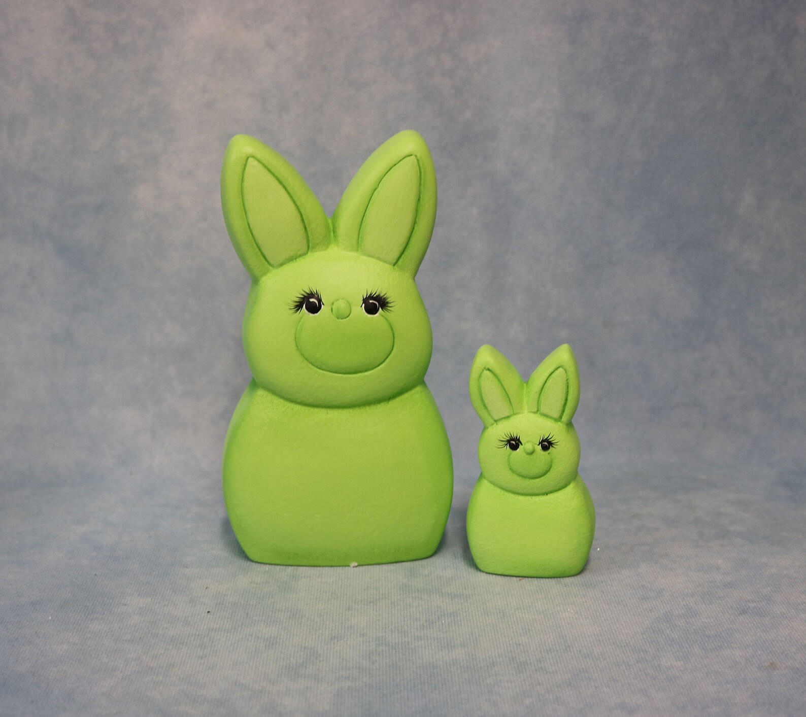 Hand-painted Ceramic Peep Bunnies: Easter Decor - Etsy