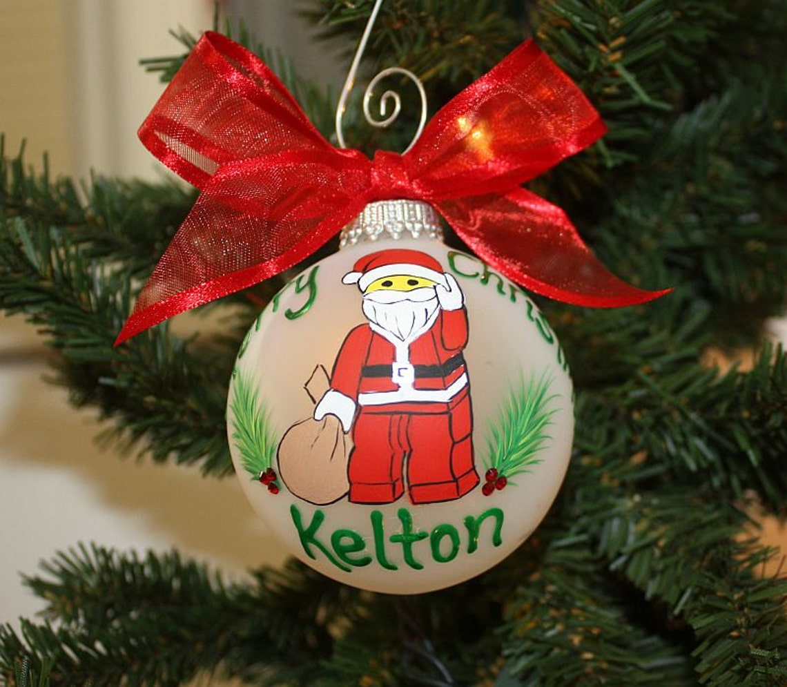 Lego Santa Ornament Personalized Logo Ornament Custom Lego - Etsy
