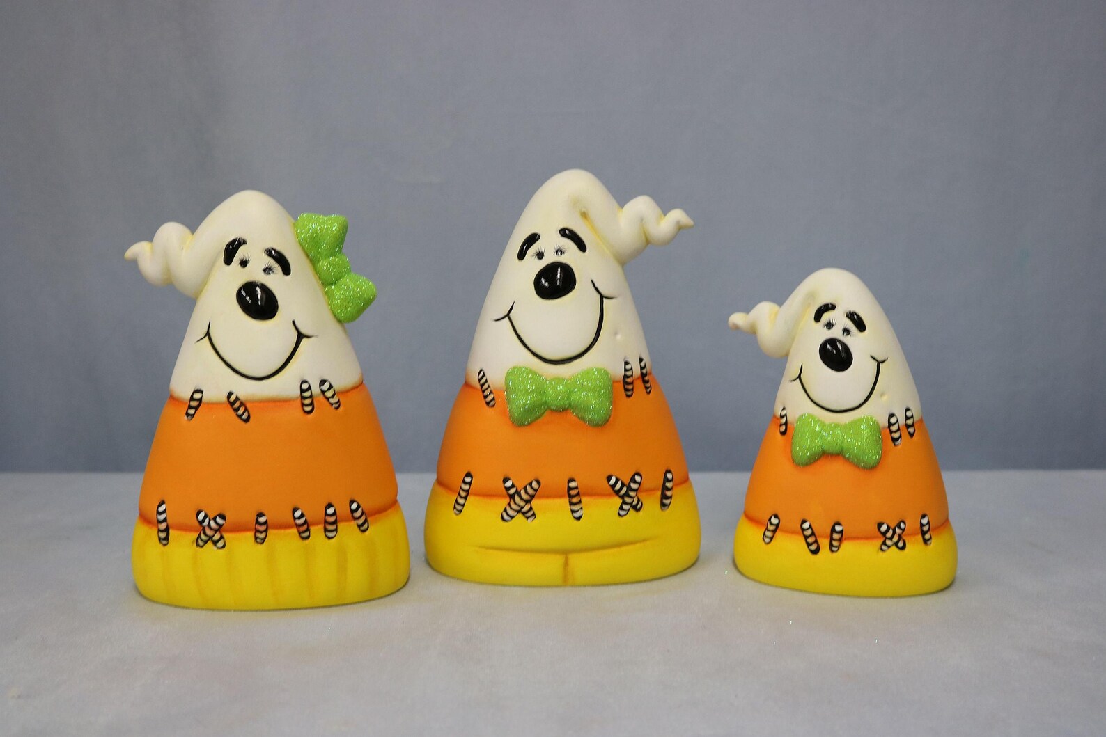 Hand-painted Ceramic Candy Corn With Faces: Halloween Decor - Etsy