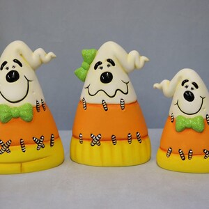 Hand-painted Ceramic Candy Corn With Faces: Halloween Decor - Etsy