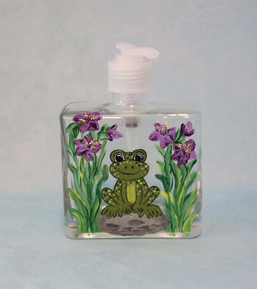 Frog Soap Dispenser, Hand Painted Frog Soap Dispenser, Liquid Soap ...