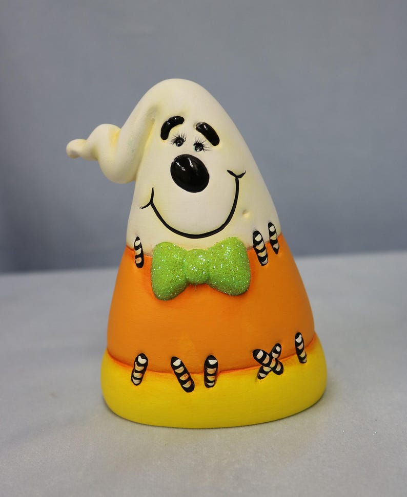 Hand-painted Ceramic Candy Corn With Faces: Halloween Decor - Etsy
