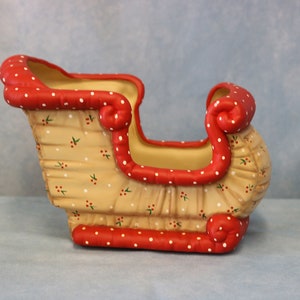 Ceramic Sleigh, Hand Painted Softy Sleigh, Stuffed Sleigh, Christmas ...