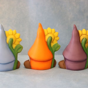 Ceramic Sunflower Gnome, Fall Gnomes, Colorful Gnomes, Mini Gnome With ...
