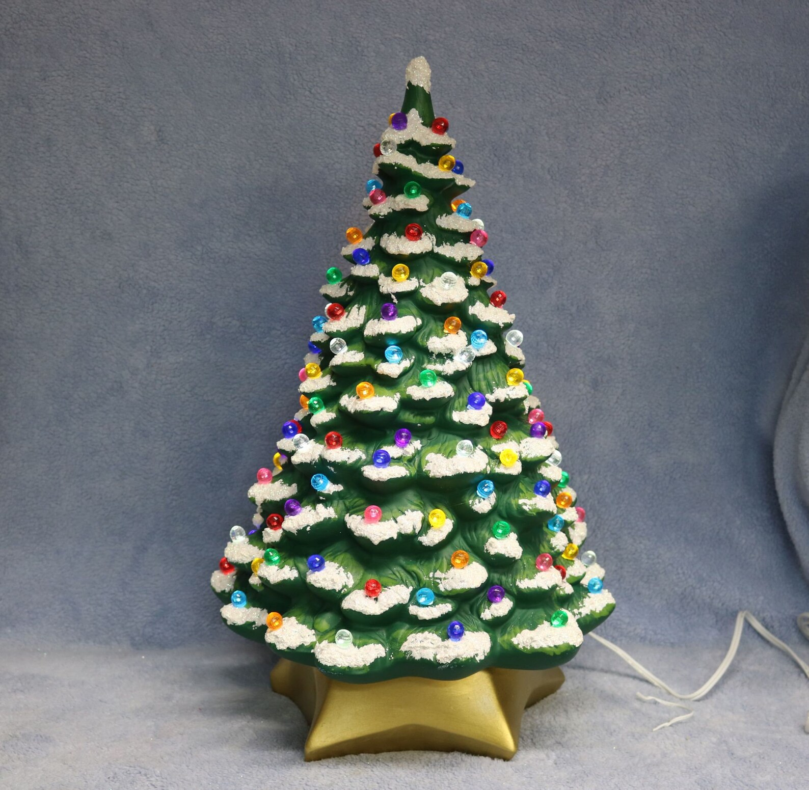 Lighted Christmas Tree Ceramic Lighted Tree Tree With Multi - Etsy