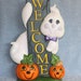 Ghost Welcome Sign, Welcome Halloween Ceramic, Hand-painted Ceramic ...
