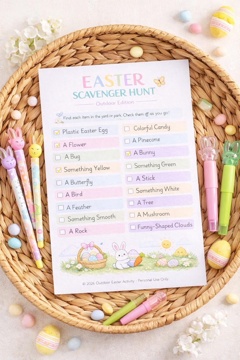 Easter Printable Party Games Bundle Kids, Family, Scavenger Hunt ...