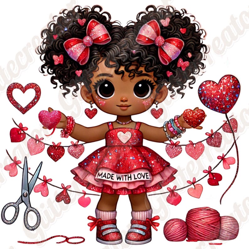 Cute Valentines Day Girls Pngs| Ready to Use Transparent Images - Etsy UK