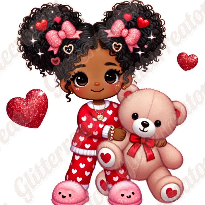 Cute Valentines Day Girls Pngs| Ready to Use Transparent Images - Etsy UK