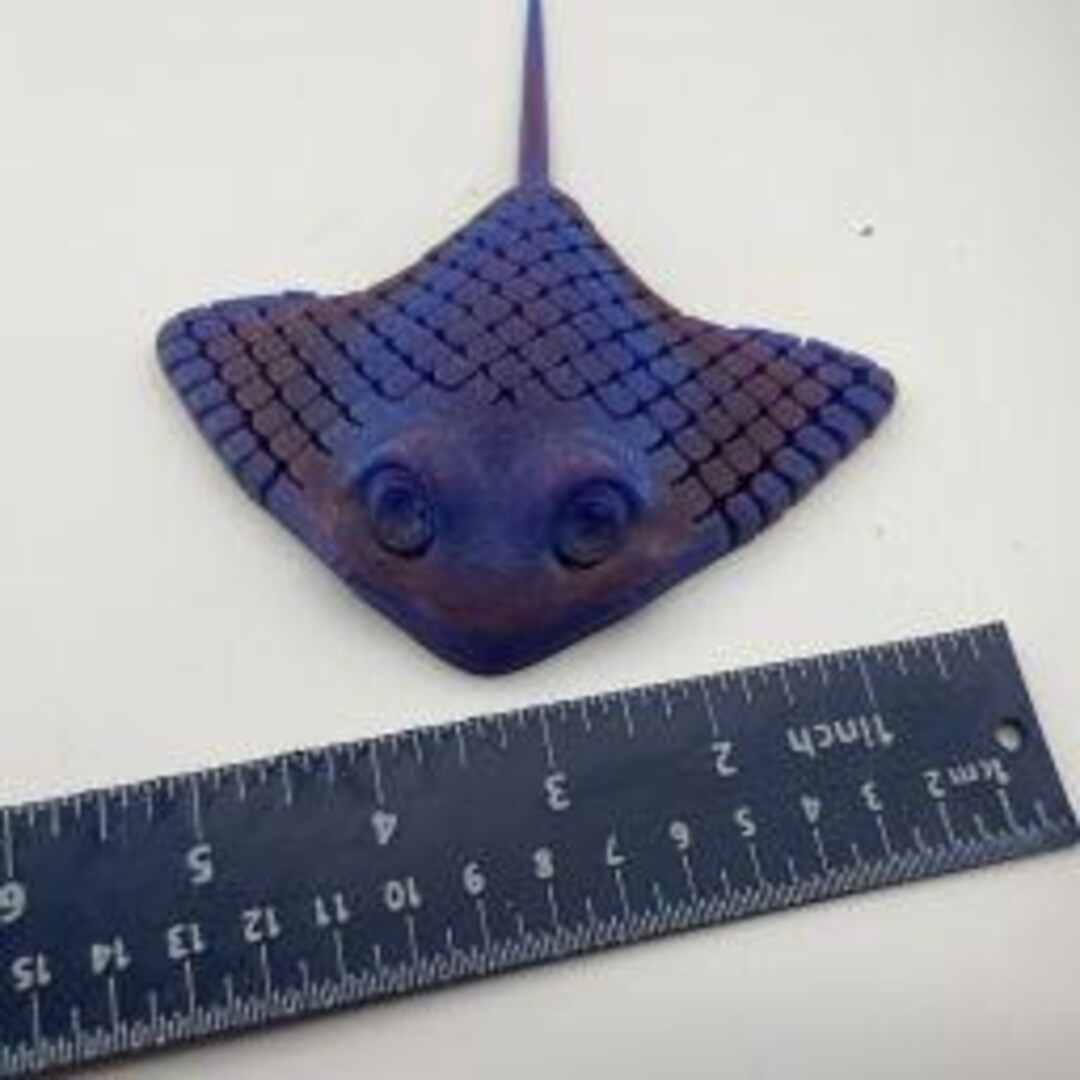 Flexi Stingray Toy | Articulated Wiggle Fidget | Chain-male 3D Print ...