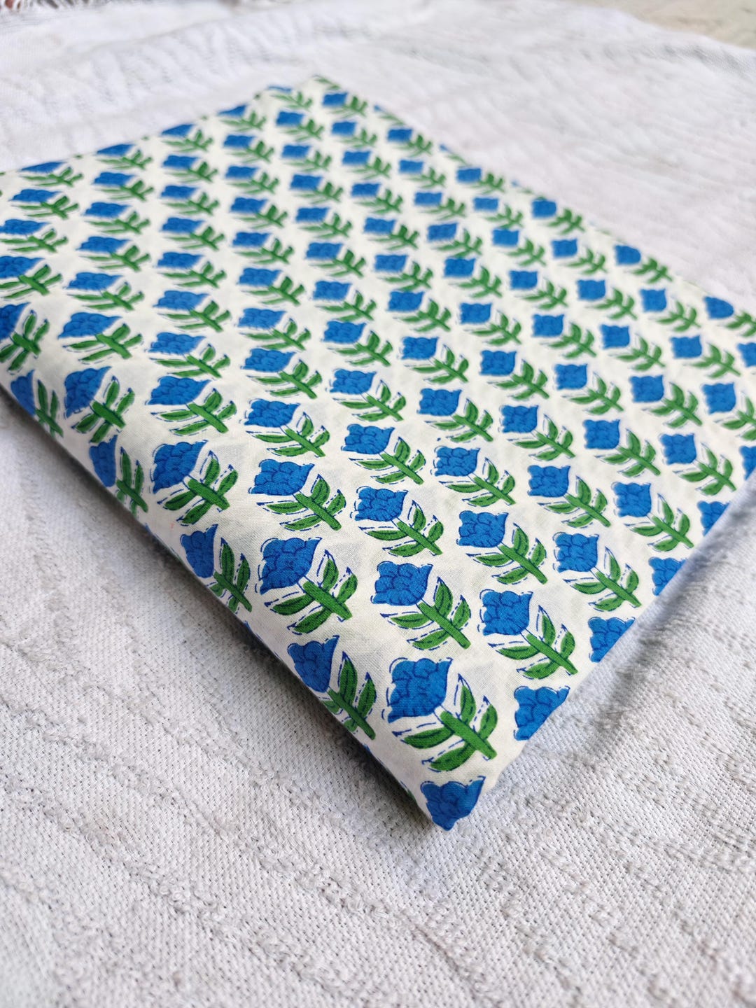 Hand Block Print Cotton Fabric, Floral Sewing Material by the Yard - Etsy