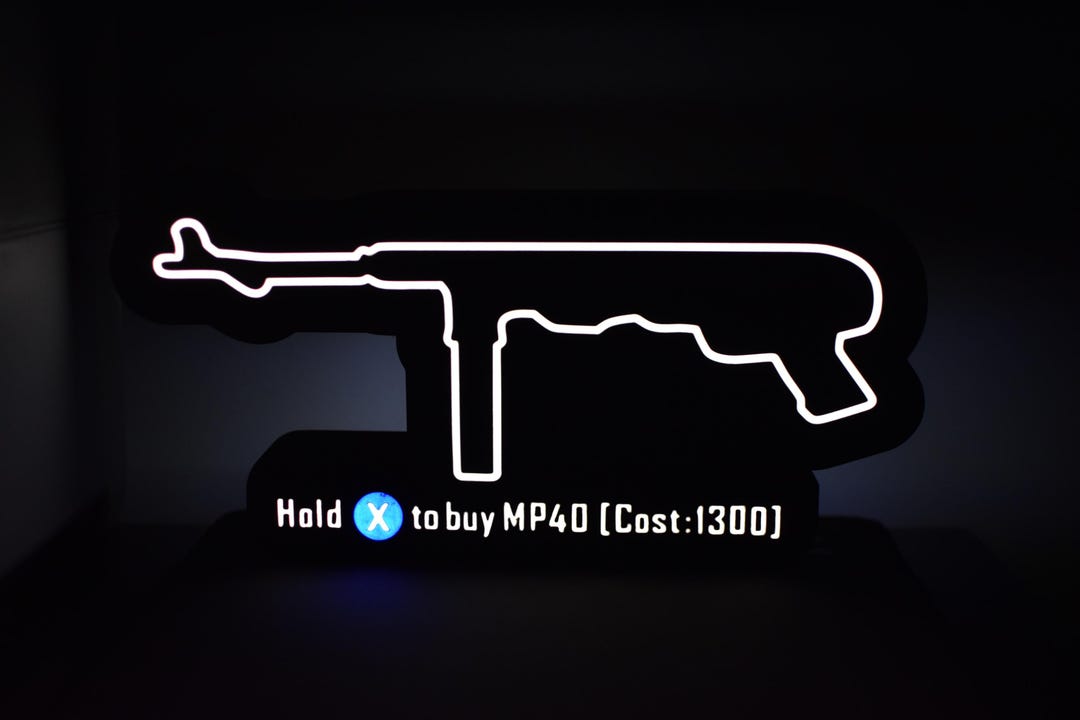 MP40 Wall Buy LED Light – 3D Printed Gamer Room Sign - Etsy