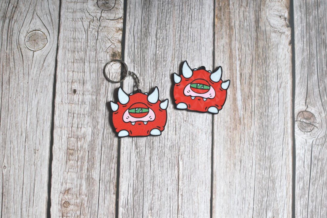 DOOM Cacodemon Keychain - 3D Printed PLA, Retro Gaming Keyring - Etsy