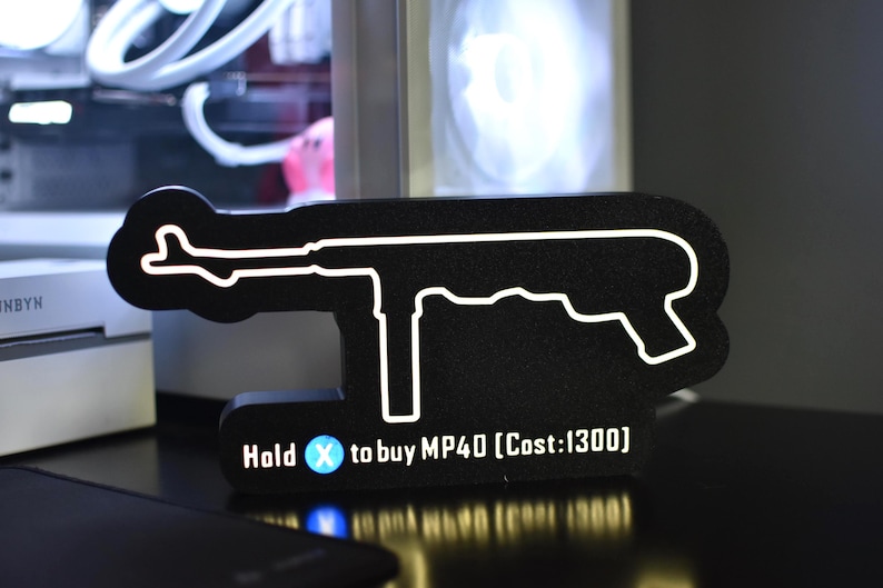 MP40 Wall Buy LED Light – 3D Printed Gamer Room Sign - Etsy