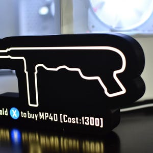 MP40 Wall Buy LED Light – 3D Printed Gamer Room Sign - Etsy