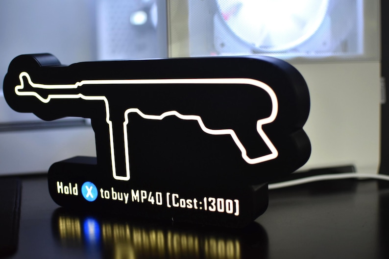 MP40 Wall Buy LED Light – 3D Printed Gamer Room Sign - Etsy