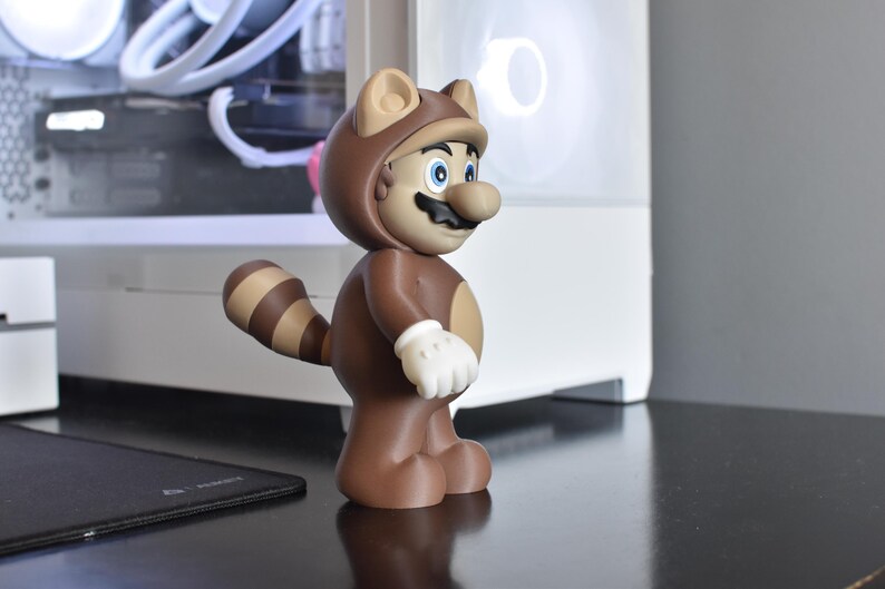 Tanooki Figure | 6" 3D Printed Retro Gaming Decor - Etsy