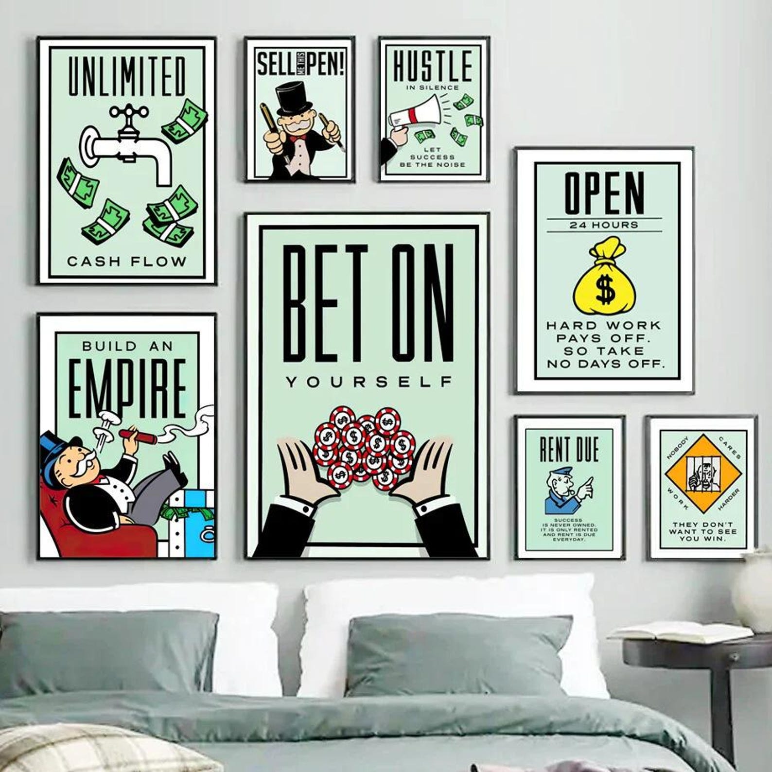 Millionaire Motivational Monopoly Canvas Prints - Etsy