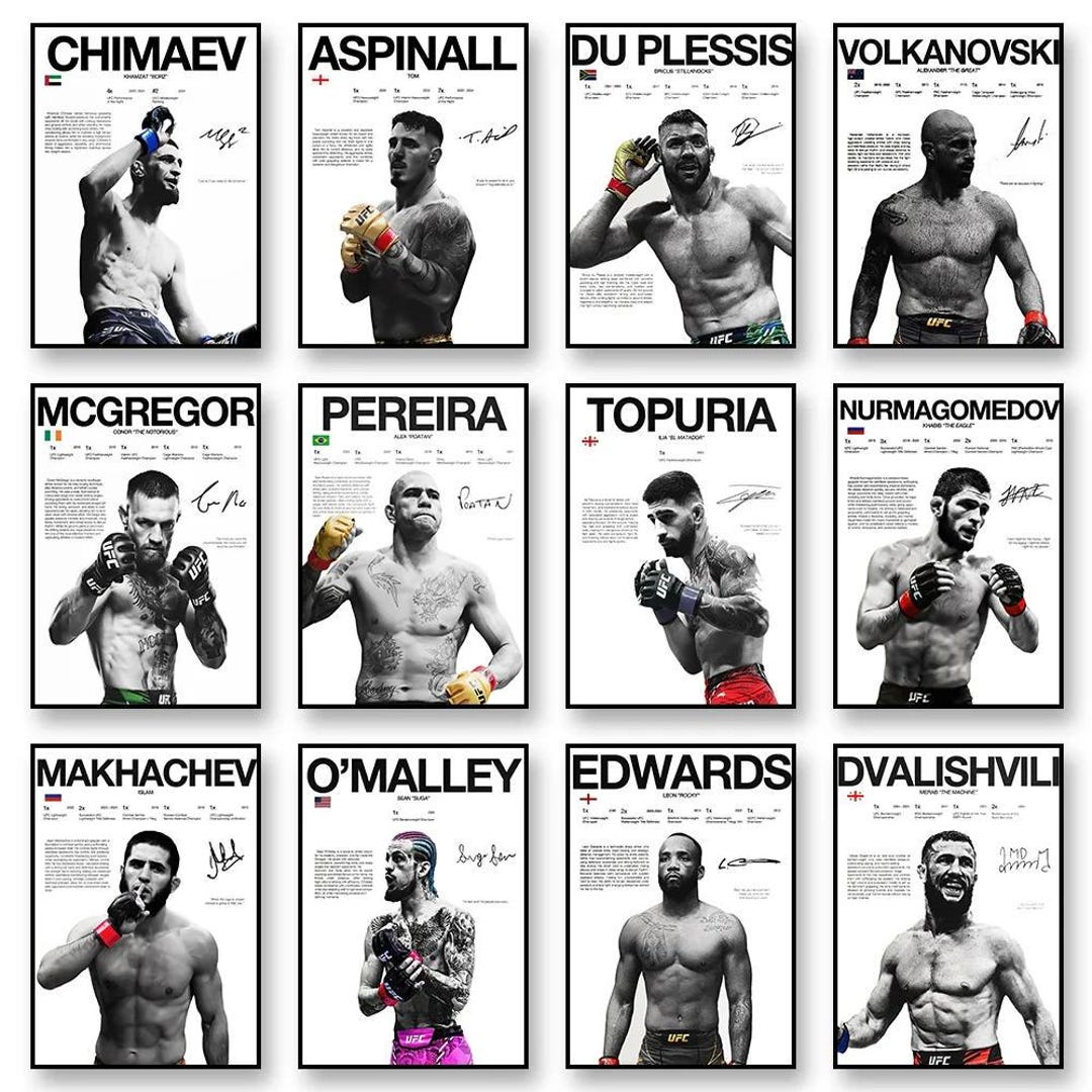 UFC Iconic MMA Legends & Champion Fighters Canvas Prints - Etsy