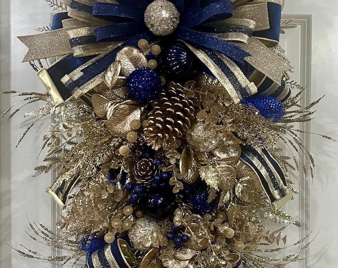 Midnight Blue Door Swag - Etsy