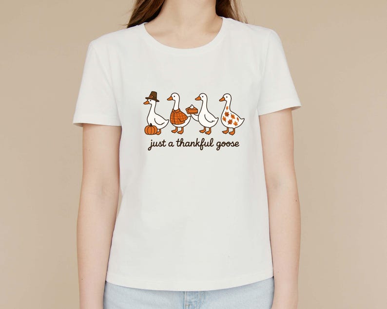 Just a Thankful Goose SVG Png,funny Thanksgiving Sublimation Design ...