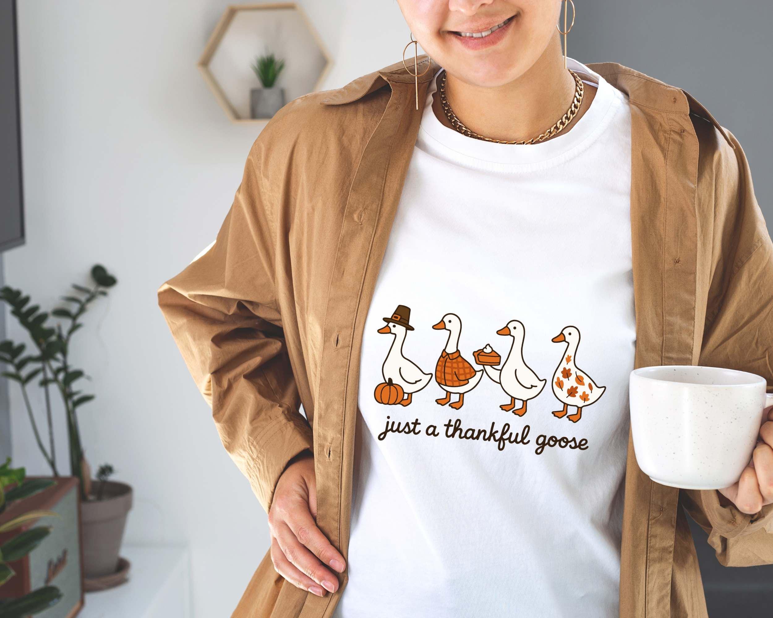 Just a Thankful Goose SVG Png,funny Thanksgiving Sublimation Design ...