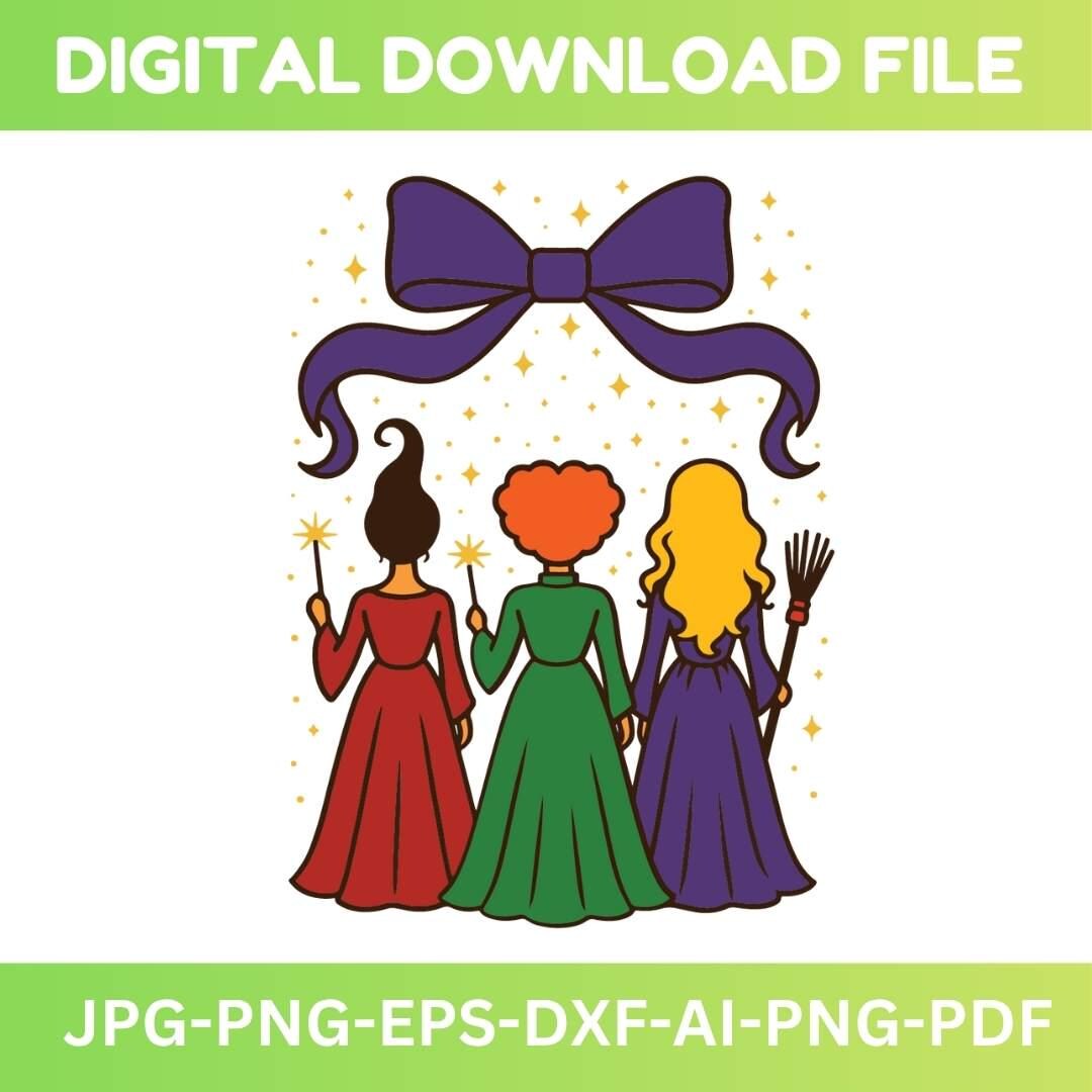 Witchy Halloween Svg Png,halloween Svg Png,witch Sisters,hocus Pocus ...