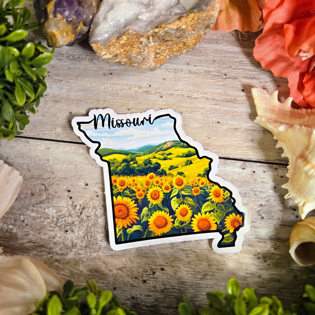 Missouri State Vinyl Decal Sticker- MO American Flag Souvenir - Etsy