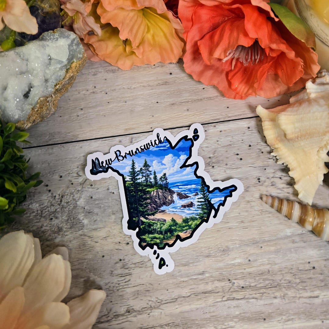 New Brunswick Vinyl Decal Sticker: Canadian Province Souvenir - Etsy