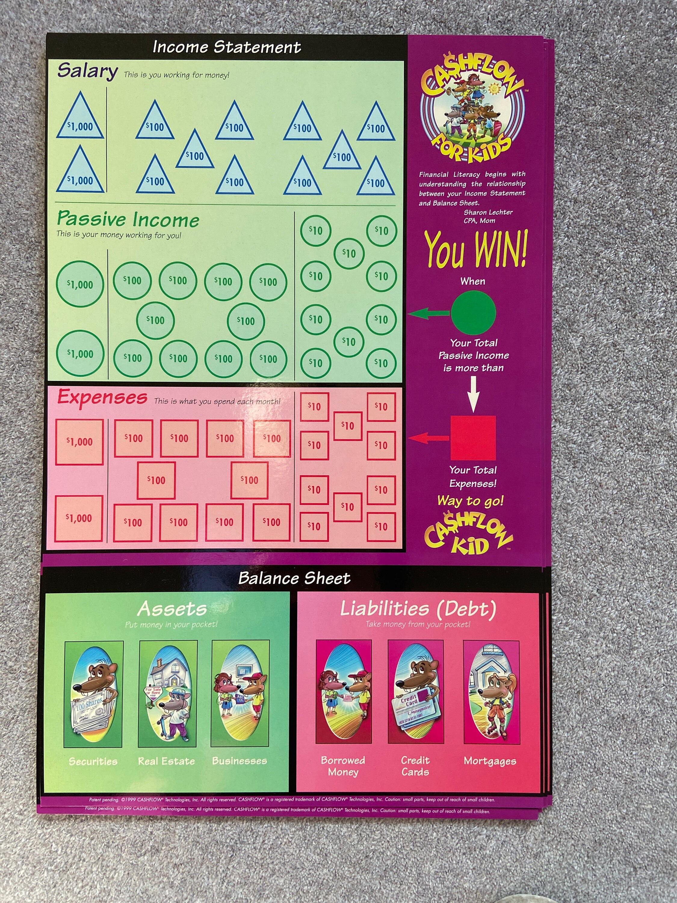 Cash Flow for Kids Game and Book - Etsy