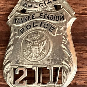 Circa 1950s Yankee Stadium Police Badge - Etsy