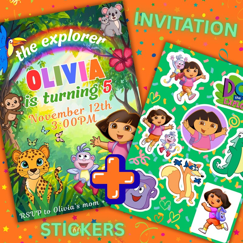 Kids Stickers Dora - Etsy UK