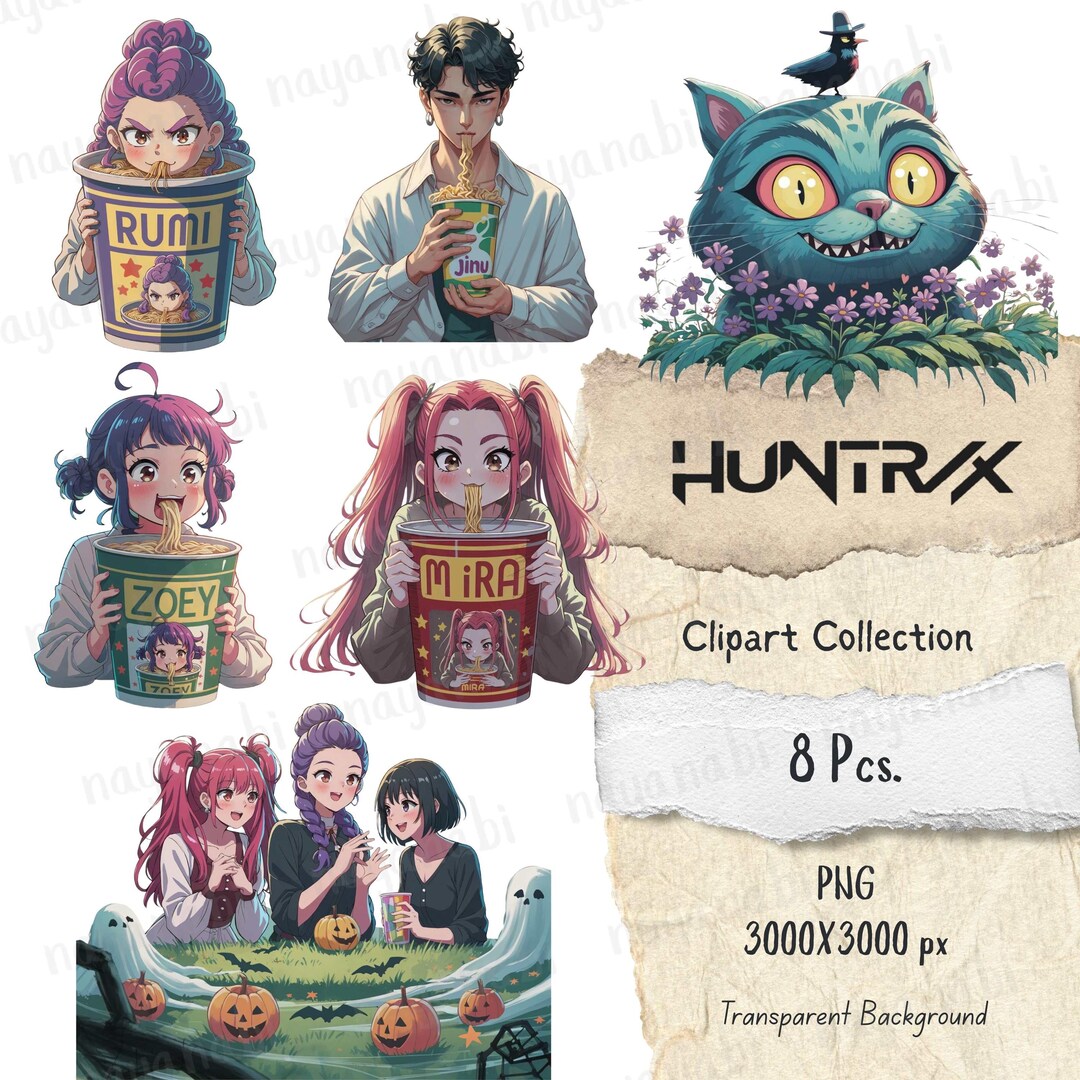 Kpop Demon Hunters Png, Huntrix Noodle Png, Saja Boys Png, Mira, Rumi ...