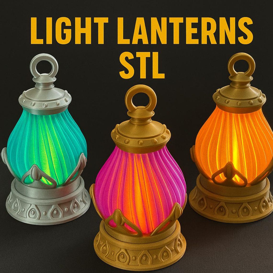 Light Lanterns STL File | 3D Printable Decorative Lamp Models | Unique ...