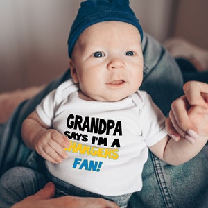 My Grandpa Says I'm a CHARGERS Fan Baby Bodysuit - Etsy