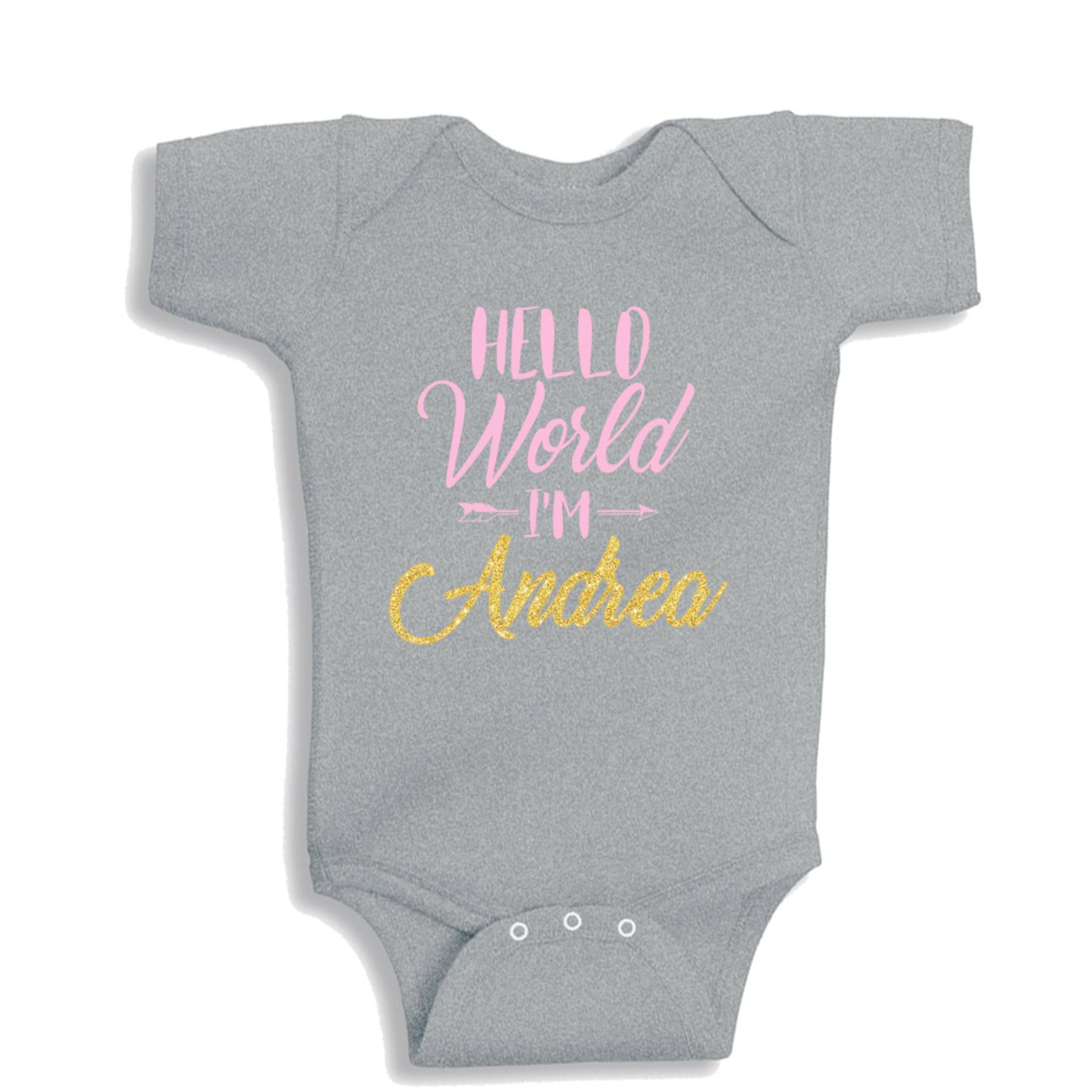 HELLO World I'm Personalized Baby Bodysuit - Etsy