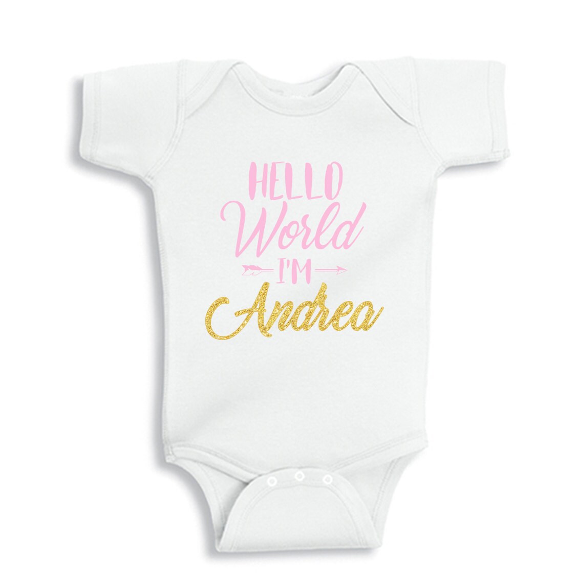 HELLO World I'm Personalized Baby Bodysuit - Etsy