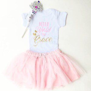 HELLO World I'm Personalized Baby Bodysuit - Etsy